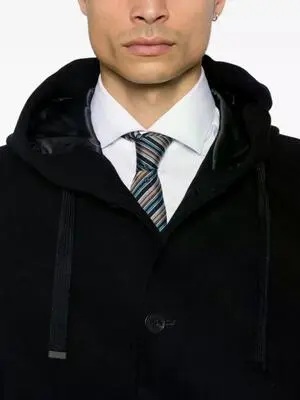 MANUEL RITZ Hooded Button-up Coat