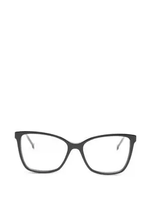 Carolina Herrera Logo-plaque Cat-eye Frame Glasses - Black
