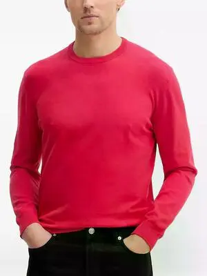 BENETTON Round-neck Cotton Sweater - Red