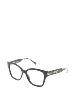 Carolina Herrera Tortoiseshell-effect Cat-eye Frame Glasses - Black