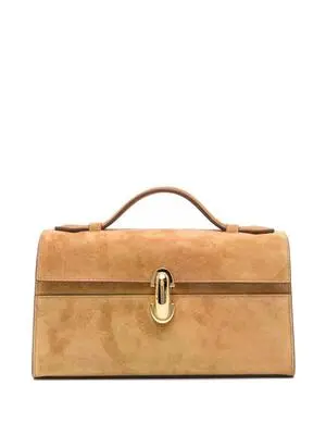 Savette Suede Top Handle Shoulder Bag - Brown