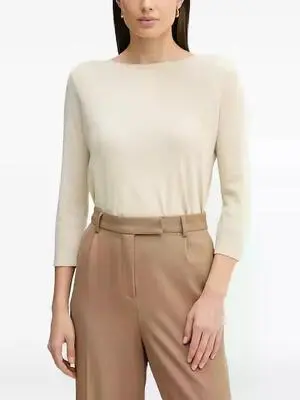 BENETTON Boat-neck Sweater - Neutrals