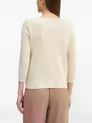 BENETTON Boat Neck Sweater With Three-quarter Sleeves