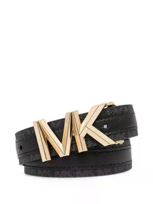 Michael Kors Mk Plaque Monogram Belt - Black