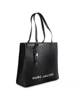 Marc Jacobs Logo-print Leather Tote Bag - Black