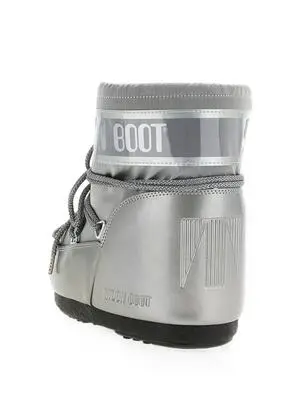 Moon Boot Icon Low Glance Silver Satin Boots