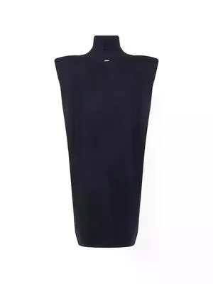 TWINSET Knitted Sleeveless Turtleneck Mini Dress