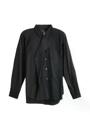 Comme Des Garçons Deconstructed Asymmetric Draped Shirt - Black