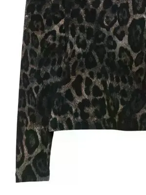 Just Cavalli Leopard-print High-neck T-shirt