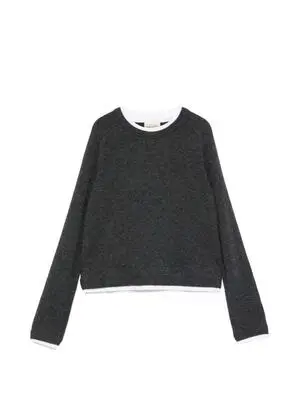 SEMICOUTURE Layered-effect Raglan-sleeve Sweater