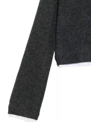 SEMICOUTURE Layered-effect Raglan-sleeve Sweater