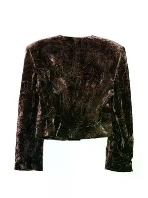 ALYSI Crinkled-finish Button-up Jacket