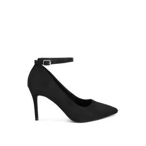 RAG & CO Dittany Ankle Strap Stiletto Heel Pumps In Suede By - Black