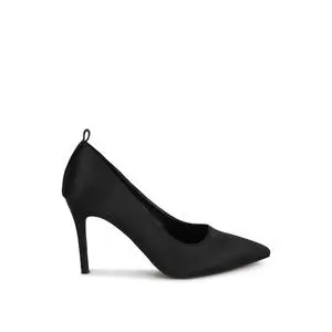 RAG & CO Dittany Ankle Strap Stiletto Heel Pumps In Satin By - Black