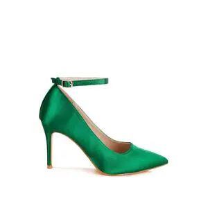 RAG & CO Dittany Ankle Strap Stiletto Heel Pumps In By - Green