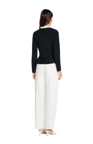 Sandro Victorian Collar Cardigan
