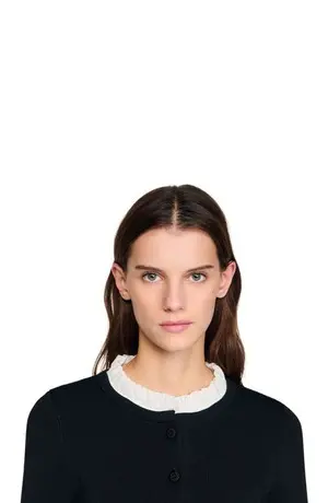 Sandro Victorian Collar Cardigan