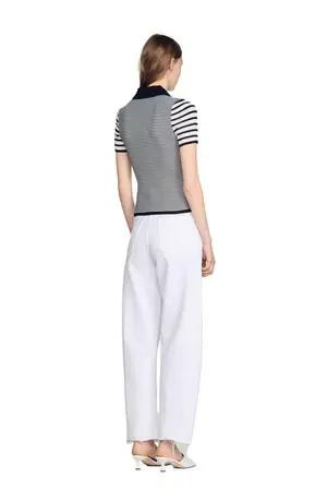 Sandro Striped Polo-style Sweater