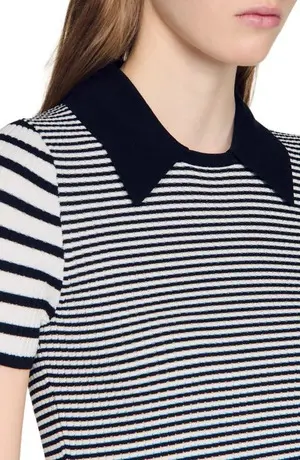 Sandro Striped Polo-style Sweater