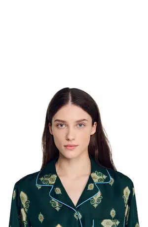Sandro Paisley Print Pyjama Shirt