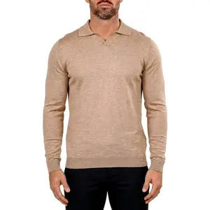 MACEOO Polo Sweater - Beige