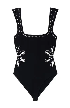 Sandro Studded Knit Bodysuit
