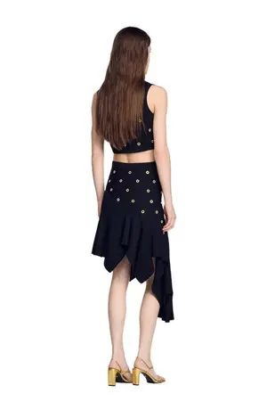Sandro Studded Knit Skirt