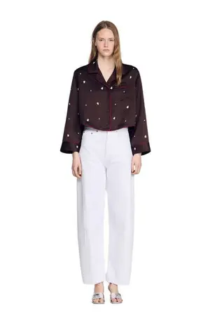 Sandro Embellished Pyjama-style Shirt