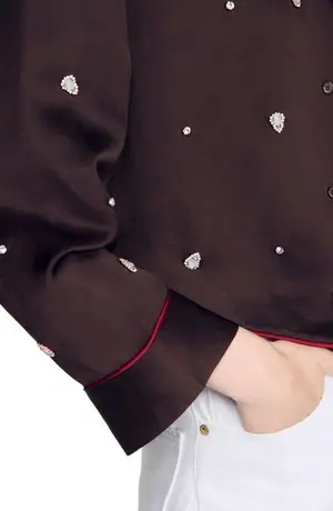 Sandro Embellished Pyjama-style Shirt