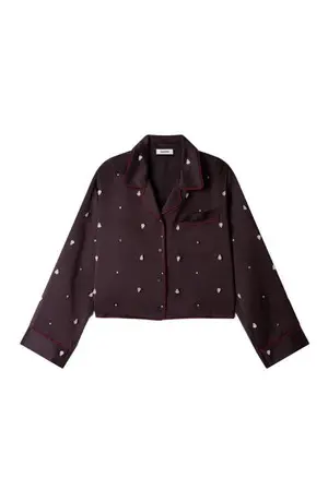 Sandro Embellished Pyjama-style Shirt