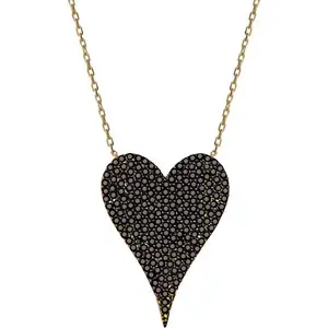 GEMMA AZZURRO Elongated Heart Necklace