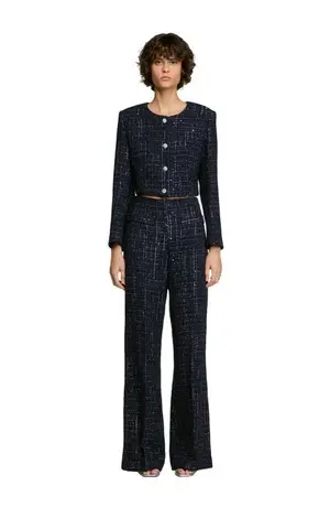 Sandro Decorative Tweed Straight-leg Trousers