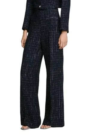 Sandro Decorative Tweed Straight-leg Trousers
