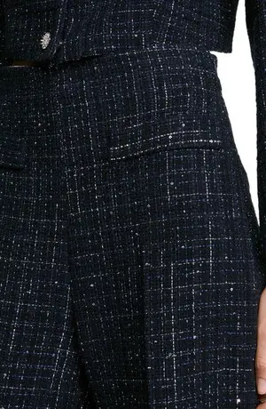 Sandro Decorative Tweed Straight-leg Trousers