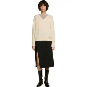 Sandro 2-in-1 Wool And Cashmere Sweater - Ecru