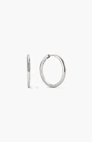 Mejuri Tube Large Hoops Sterling Silver