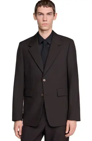 Sandro Virgin Wool Suit Jacket