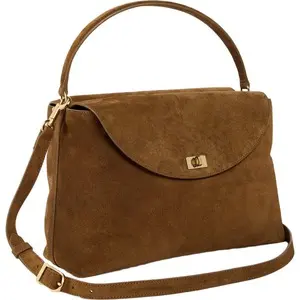 Sandro Le Grand Bazaar Suede Bag - Beige