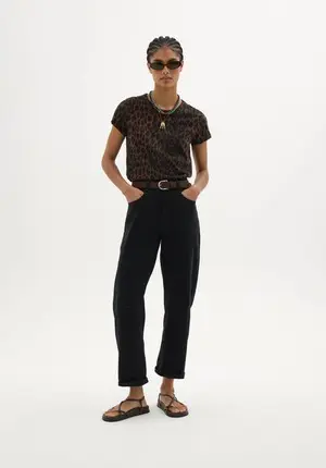 HUSH Cordi Warm Twill Barrel Leg Trousers
