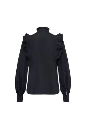 MAISON COMMON Taffeta Blouse With Pleated Details