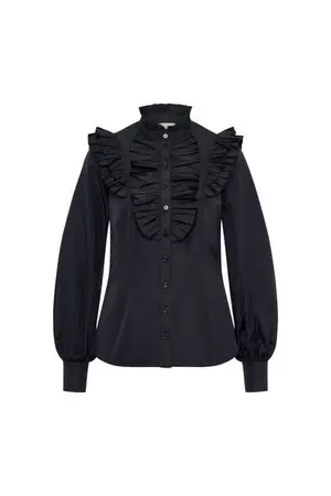 MAISON COMMON Taffeta Blouse With Pleated Details