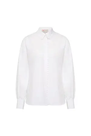 MAISON COMMON Cotton Poplin Blouse With Scalloped Trims