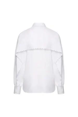 MAISON COMMON Cotton Poplin Blouse With Scalloped Trims