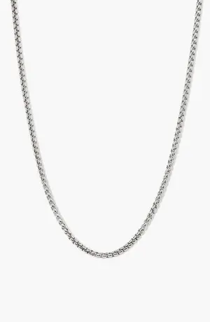 Mejuri Round Box Chain Necklace Sterling Silver