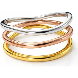 LUCY QUARTERMAINE Waterfall Tri Tone Ring