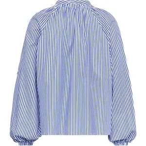 MAISON COMMON Maison Common Striped Blouse With Applique And Balloon Sleeves
