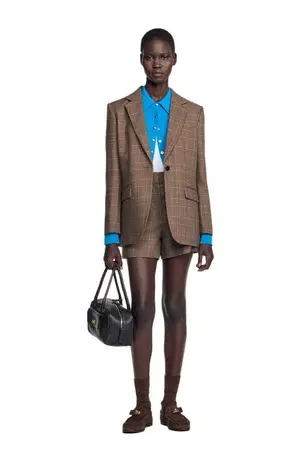 Sandro Ezmehralda Distressed-effect Leather Bowling Bag