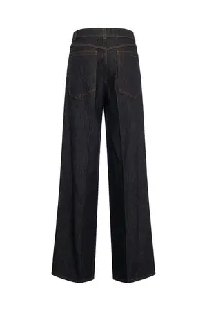 MAISON COMMON Wide Leg Embroidered Jeans