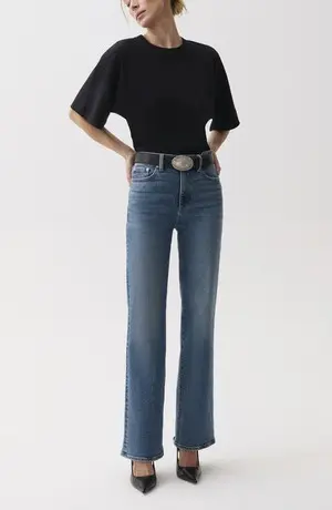 PISTOLA Evie High Waist Petite Bootcut Jeans