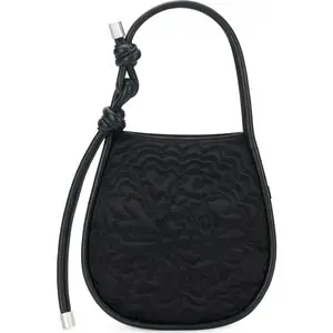 BEHNO Ina Mini Potli N2 Ornate Leather Handheld Bag - Black